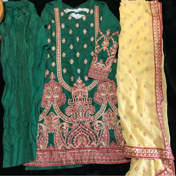 Dresses | Pakistani Indian Shalwar Kameez Dress Outfit Embroidered ...